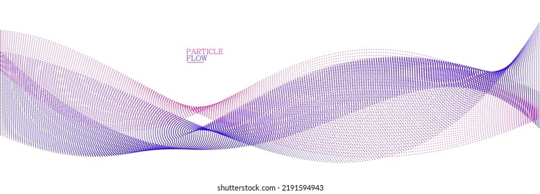 Smooth Abstract Background Arrays Flowing Particles Stock Vector ...