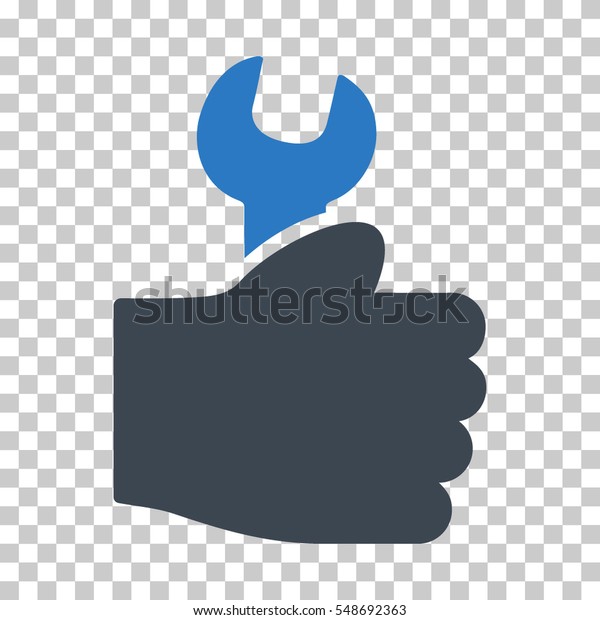 Smooth Blue Service Hand Toolbar Pictogram Stock Vector (Royalty Free ...