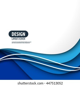 Smooth Curve Lines Layoutdesign Cover Background Stock Vector (Royalty ...