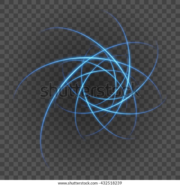 Smooth Light Blue Lines On Transparency Stock Vector (Royalty Free ...