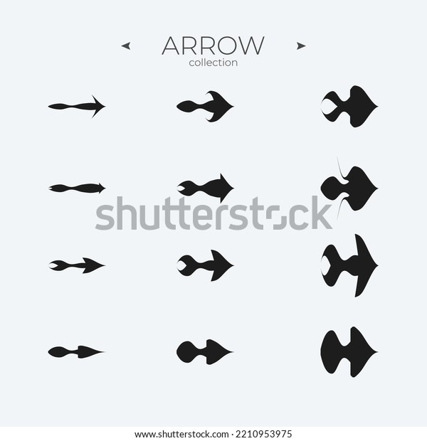 Smooth Line Icons Smooth Arrow Symbol Stock Vector (Royalty Free ...
