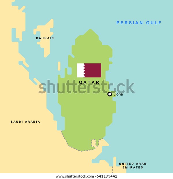 Smooth Map Qatar Neighboring Countries Eps10: เวกเตอร์สต็อก (ปลอดค่า ...