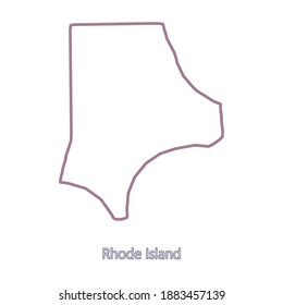 Smooth Map Rhode Island Border Rhode Stock Vector (Royalty Free ...