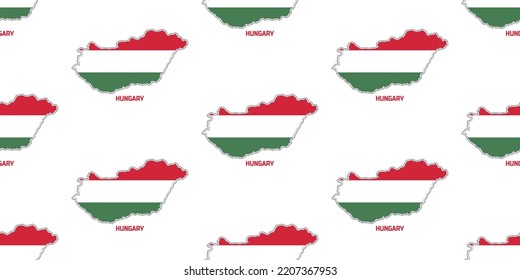 Smooth Pattern Hungarian Country Map Colors Stock Vector (Royalty Free ...