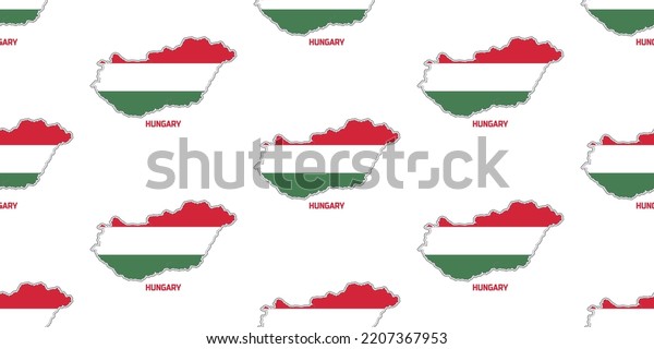 Smooth Pattern Hungarian Country Map Colors Stock Vector (Royalty Free ...