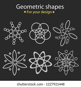 Smooth Rounded Geometric Shapes Designer Your Stock Vector (Royalty ...