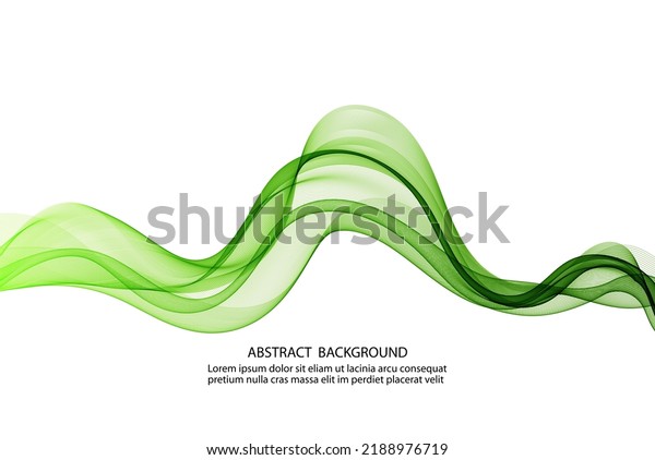 Smooth Transparent Horizontal Green Wave Design Stock Vector (Royalty ...