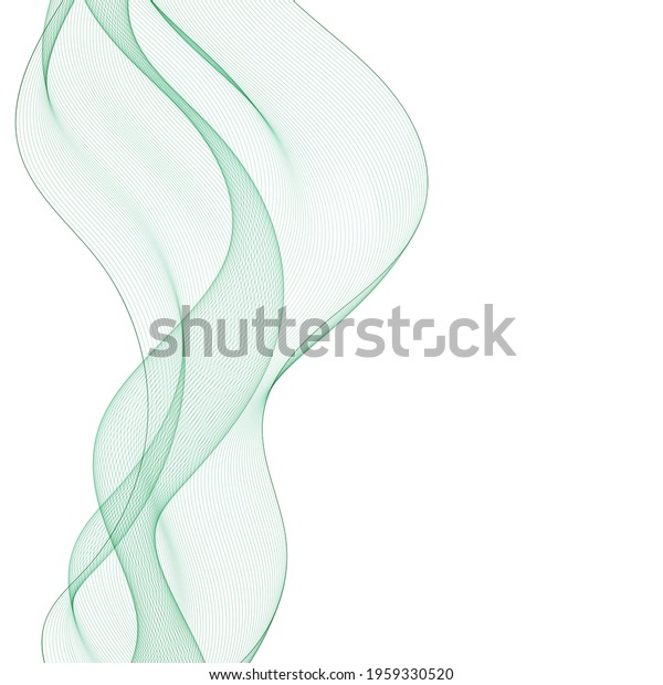 Smooth Wavy Blue Lines Form Abstract Stock Vector (Royalty Free ...
