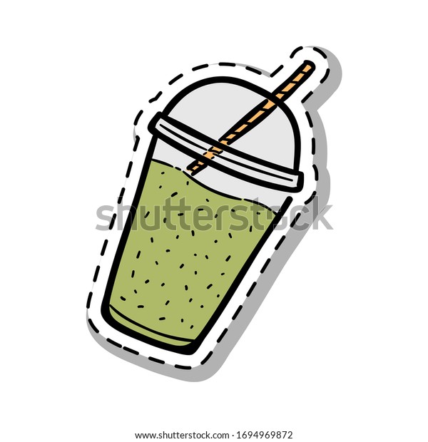 Smoothies Plastic Cup Vector Cartoon Illustration Stock Vector (Royalty ...