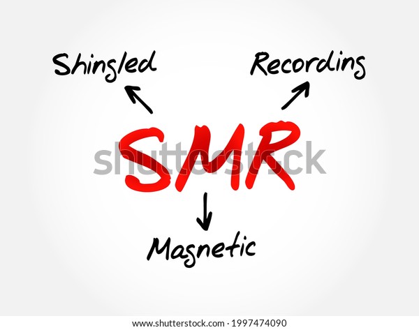 Smr Shingled Magnetic Recording Acronym Technology Stock Vector ...