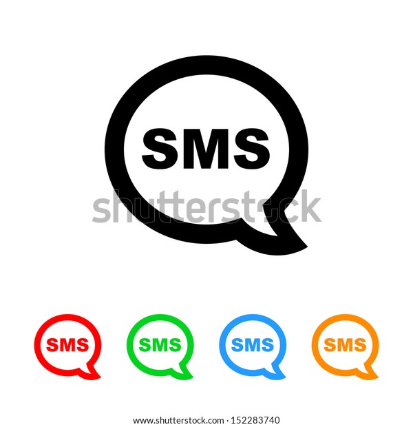 Sms Cell Phone Text Message Icon Stock Vector (Royalty Free) 152283740