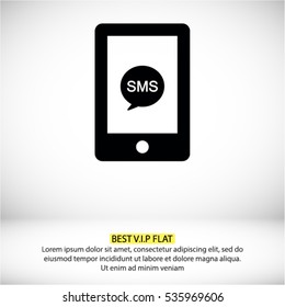 Sms Phone Icon Stock Vector (Royalty Free) 535969606 | Shutterstock