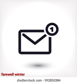 Unanswered Messages Icon Line Symbol Isolated Stock Vector (Royalty ...