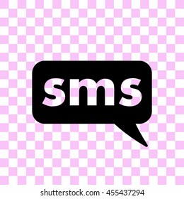 Sms Vector Icon Black Illustration Stock Vector (Royalty Free ...