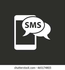 Sms Icon On White Background Vector Stock Vector (Royalty Free ...