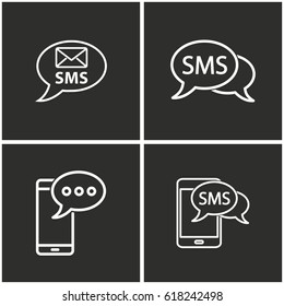 Sms Vector Icons Set Illustration Isolated Stock Vector (Royalty Free ...