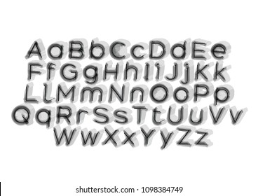 Smudged Vector Font Stock Vector (Royalty Free) 1098384749