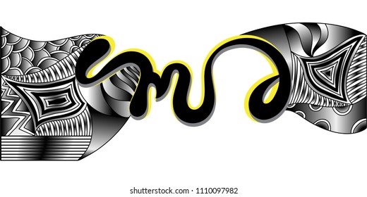 Smug Hand Drawn Typography Batik Elements Stock Vector (Royalty Free ...