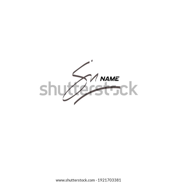 Sn Initial Handwriting Sn Handwritten Logo Stock Vector (Royalty Free ...