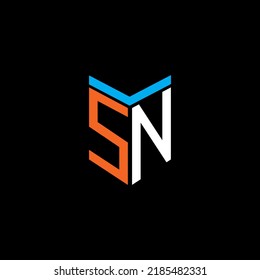 Sn Letter Logo Creative Design Vector Stock Vector (Royalty Free ...