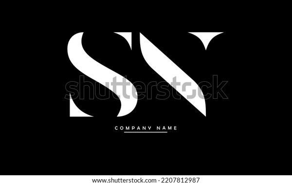 Sn Ns Abstract Letters Logo Monogram Stock Vector (Royalty Free ...