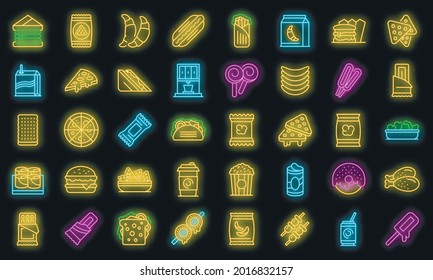 Snack Bar Icons Set Outline Set Stock Vector (Royalty Free) 2016832157 ...