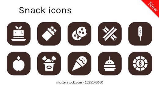 Snack Icon Set 10 Filled Snack Stock Vector (Royalty Free) 1325148680 ...