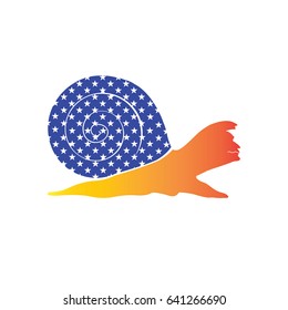 Snail American Flag Humorous Vector Illustration Stock Vector (Royalty ...