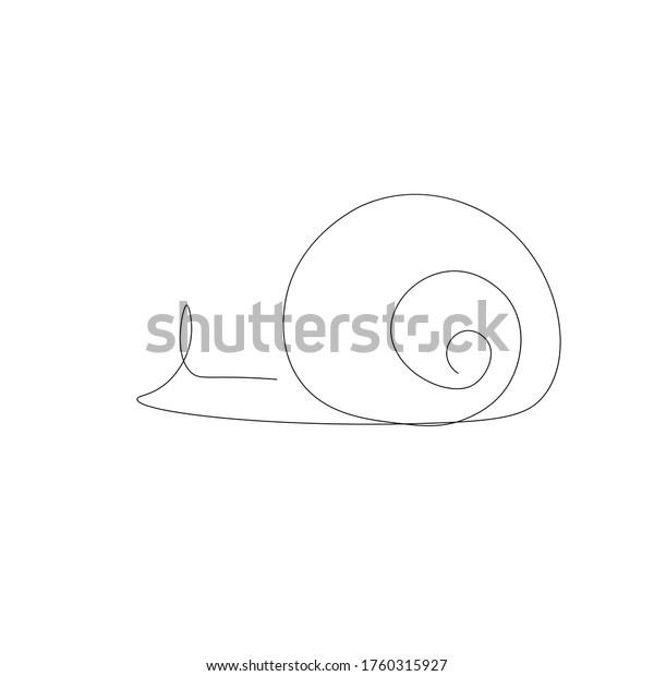 Snail Animal Line Drawing Vector Illustration Stock Vector (Royalty ...