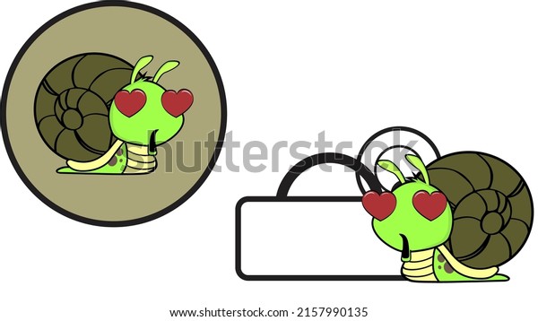 Snail Cartoon Billboard Sticker Pack Vector: เวกเตอร์สต็อก (ปลอดค่า ...