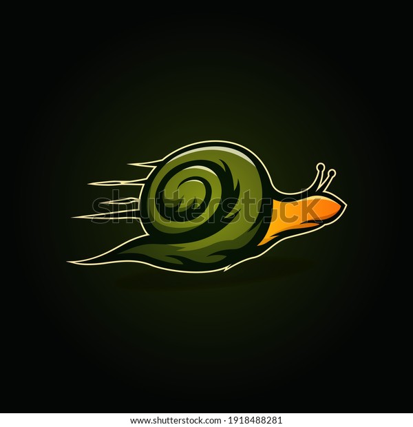 Snail Fast Speed Logo Mascot Design Stock Vector (Royalty Free ...