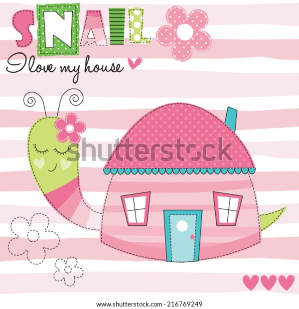 Snail House Vector Illustration: เวกเตอร์สต็อก (ปลอดค่าลิขสิทธิ์ ...