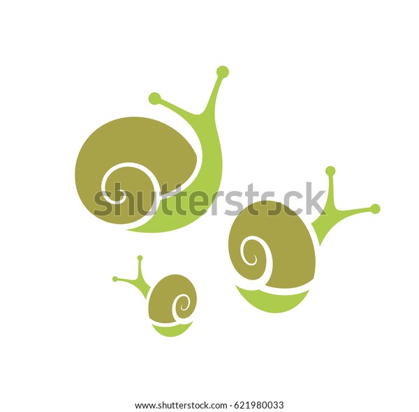 Snail Icon Set Abstract Snails On Stock Vector (Royalty Free) 621980033