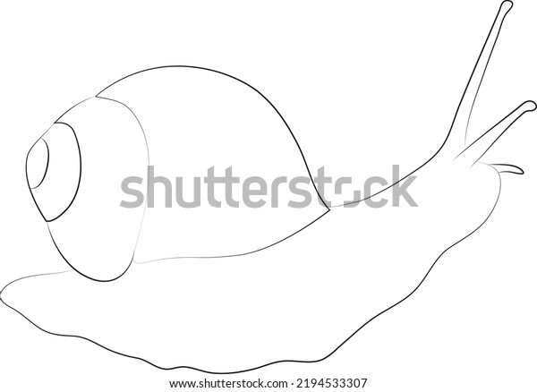 Snail Line Art Coloring Page Stock Vector (Royalty Free) 2194533307 ...