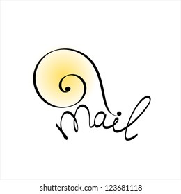 Snail Mail Icon Concept Illustration Stock Vector (Royalty Free ...