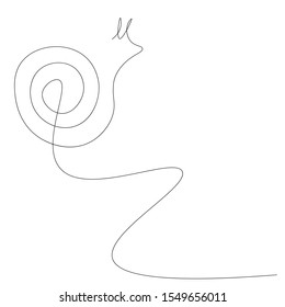 Snail One Line Drawing Vector Illustration Stock Vector (Royalty Free ...