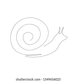 Snail One Line Drawing Vector Illustration: เวกเตอร์สต็อก (ปลอดค่า ...