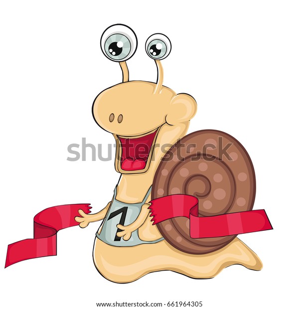 Snail Runner Cartoon Style Clip Art Stock Vector (Royalty Free) 661964305