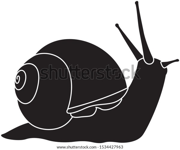 Snail Symbol Vector Isolated On White Stock Vector (Royalty Free ...