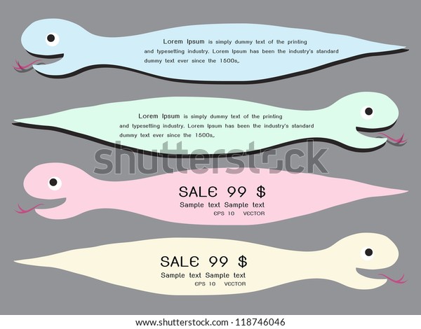 Snake Banner Cartoon Vector Eps10 Stock Vector (Royalty Free) 118746046 ...