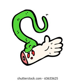 Snake Biting Arm Cartoon Stock Vector (Royalty Free) 63633625 ...
