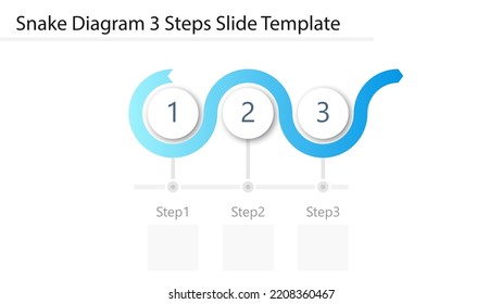 Snake Diagram 3 Steps Slide Template Stock Vector (Royalty Free ...