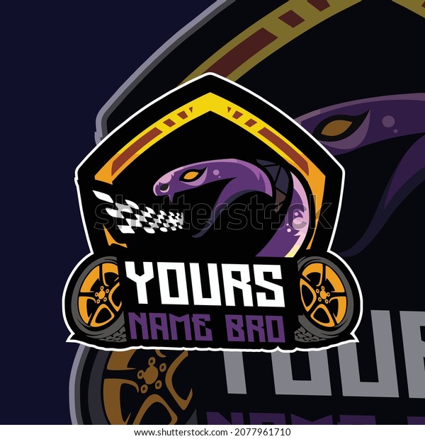 Snake Esport Purple Background Stock Vector (Royalty Free) 2077961710 ...