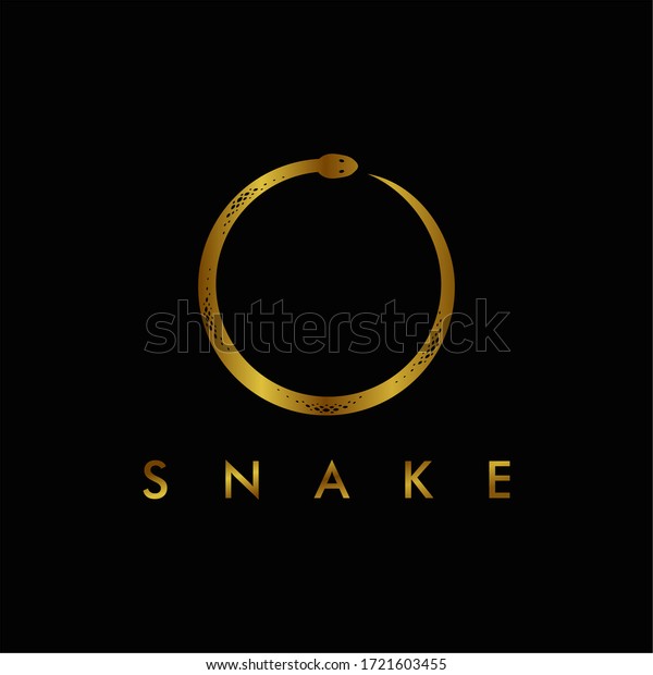 Snake Gold Circle Symbol Graphic Illustration Stock Vector (Royalty ...