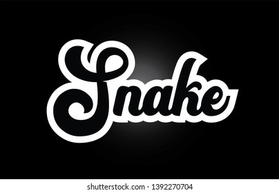 Snake Hand Written Word Text Typography Stock Vector (Royalty Free ...