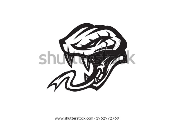 Snake Head Logo Mascot Emblem Sport Stock Vector (Royalty Free ...