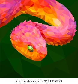 Snake Head Low Poly Drawing Nft Stock Vector (Royalty Free) 2161219629 ...