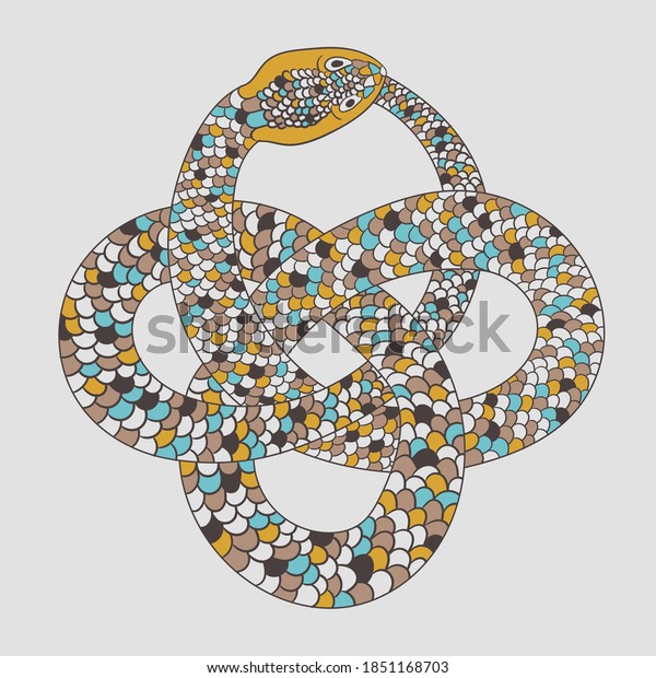 Serpent. Symbole d'infini. Conception et impression : image vectorielle ...