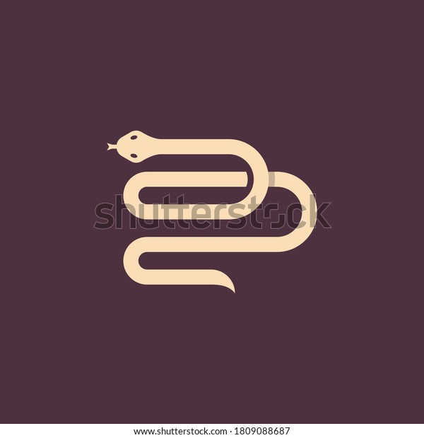 Snake Line Modern Abstract Creative Logo Stock Vector (Royalty Free ...