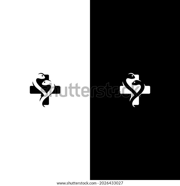 Snake Medical Cross Logo Creative Unique Stock Vector (Royalty Free ...